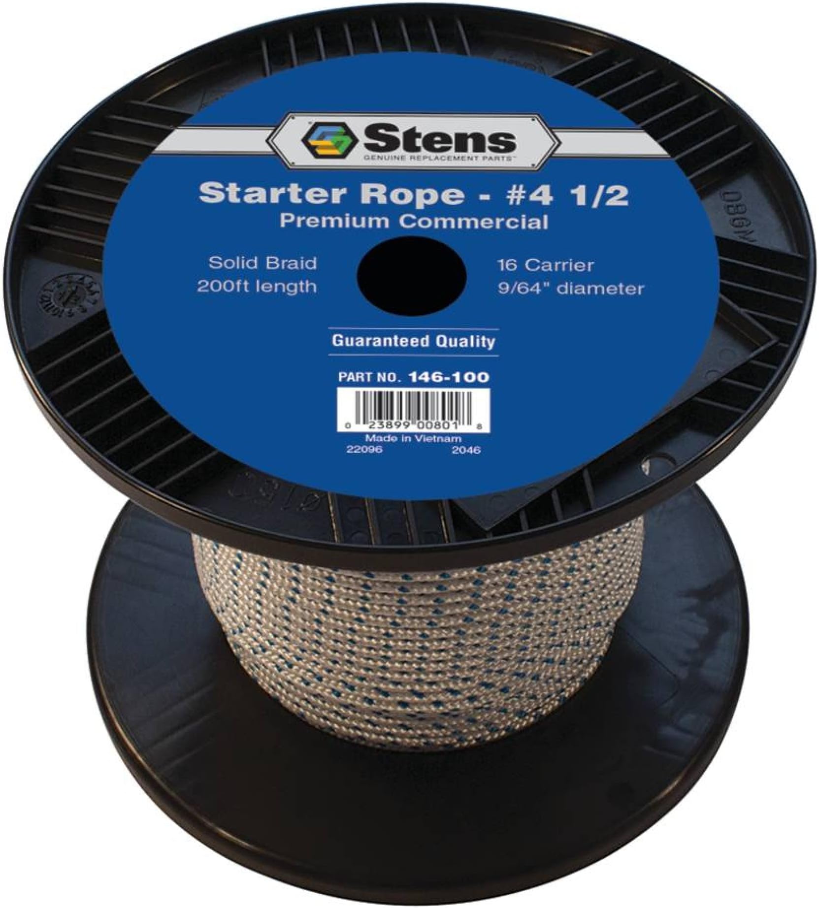 Stens 145-716 Pull Cord Rope, 200-Feet Diamond Braid Starter Rope ...
