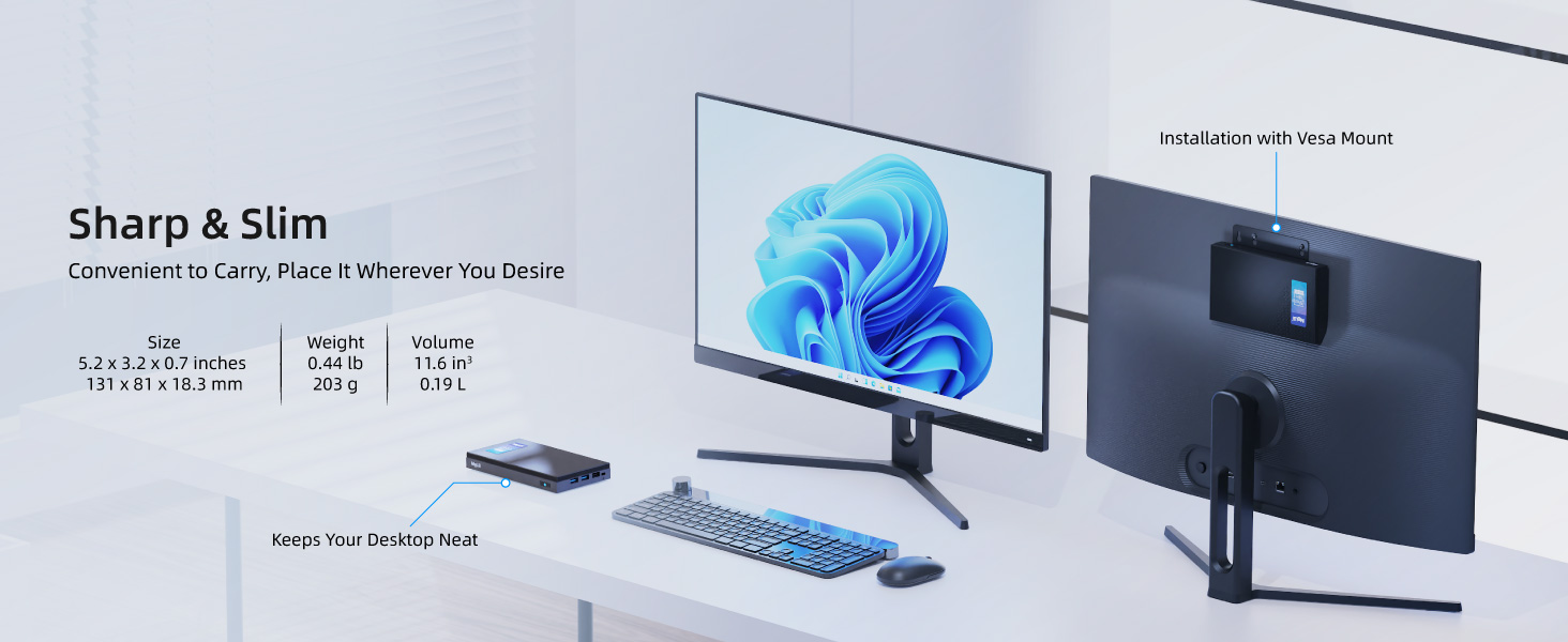 Beelink Me Mini MeLE Quieter4C N150 - Mini PC Fanless 16Go RAM/512Go ...