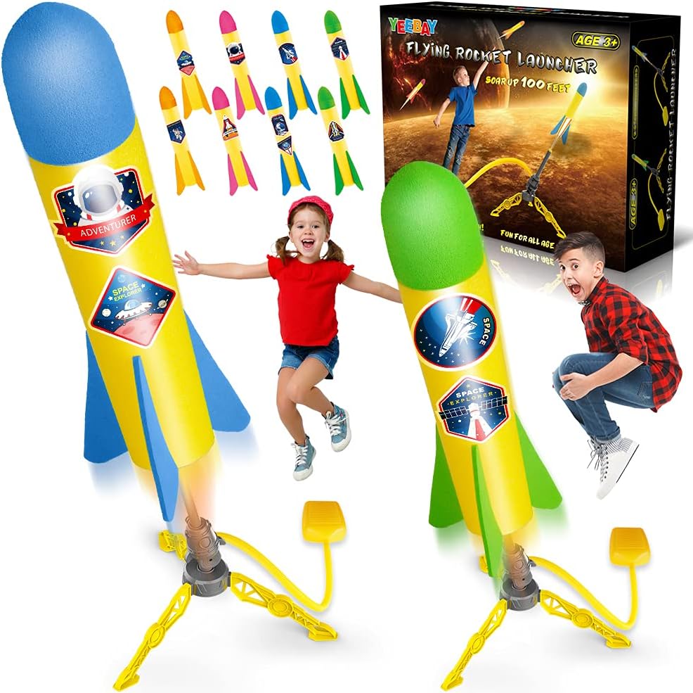 YEEBAY Rocket Air Launch Toy for Kids Age of 3, 4, 5, 6, 7, 8+ Years ...
