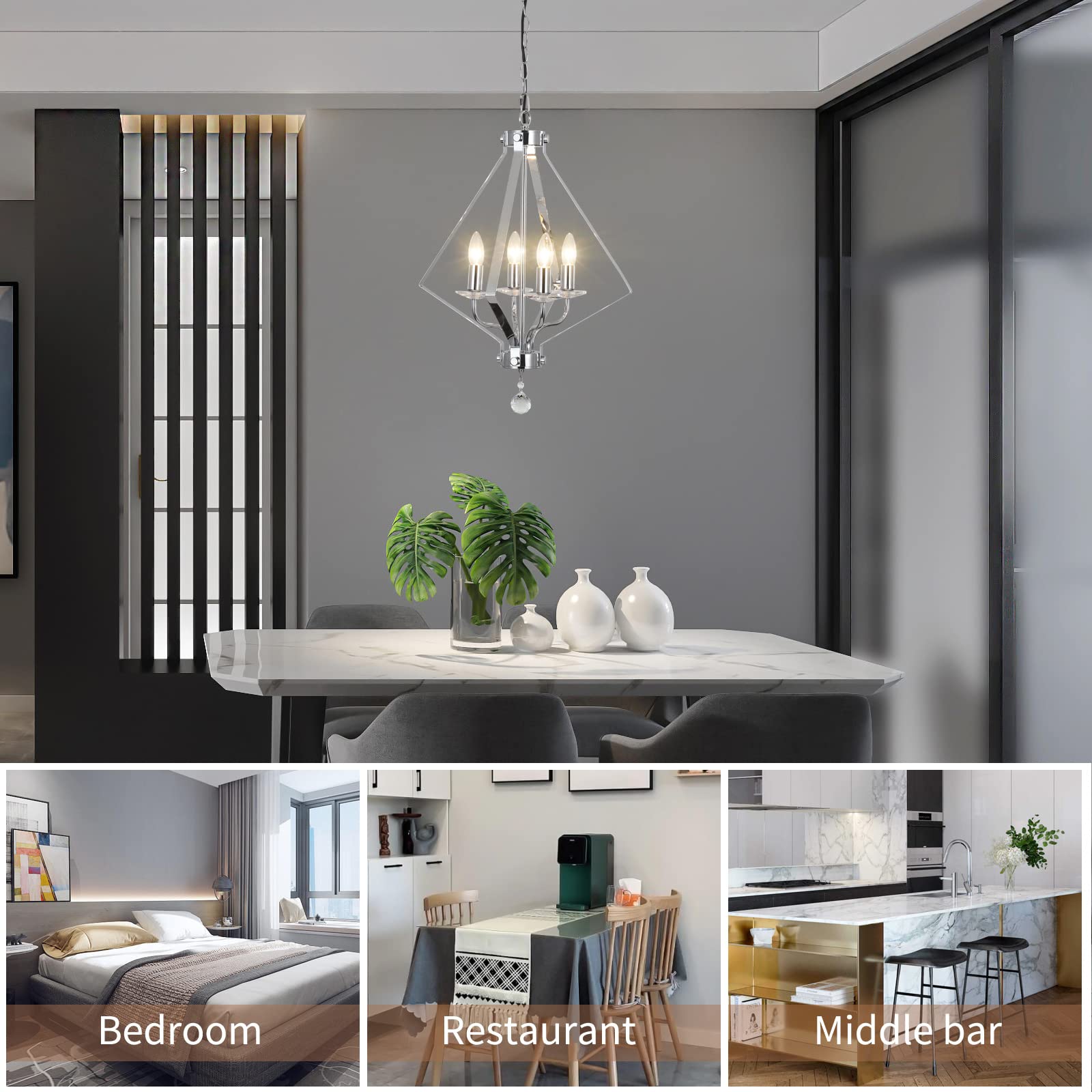 Square Industrial Chandelier Modern Industrial Small Square Flush