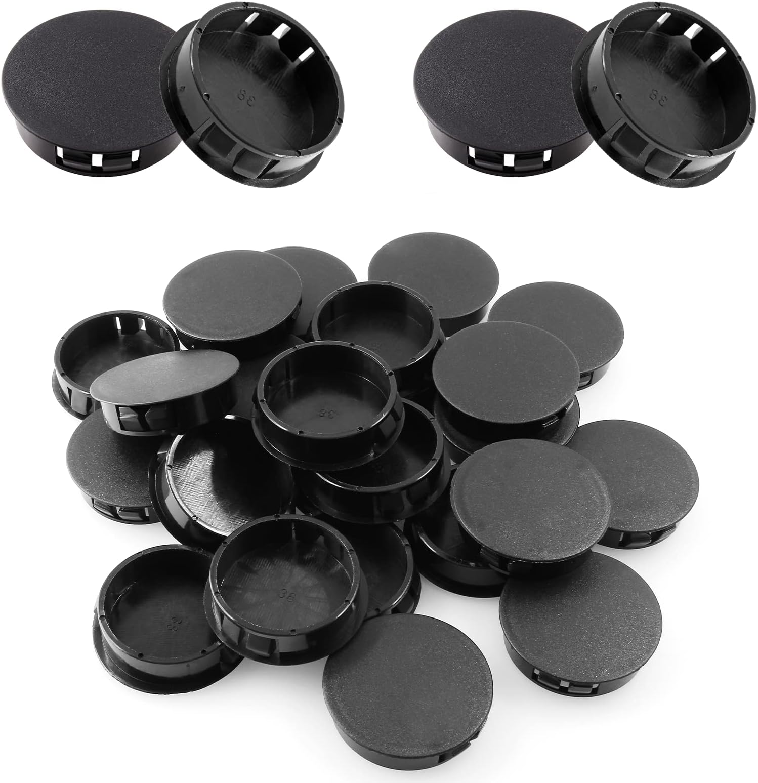 Amazon.com: BOPOREAE 10PCS 1-1/2 In/38 mm Plastic Hole Plugs, Black ...