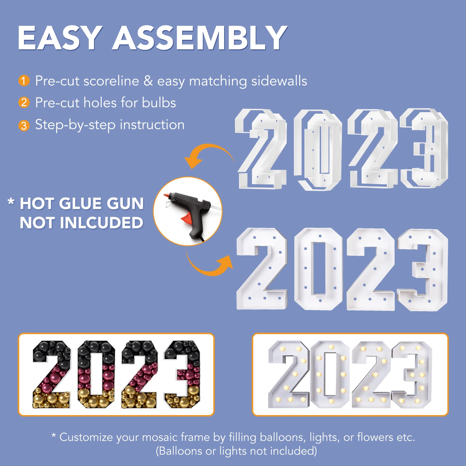 Snapklik.com : 2023 Graduation Decorations, Large PRE-Cut 2023 Marquee ...