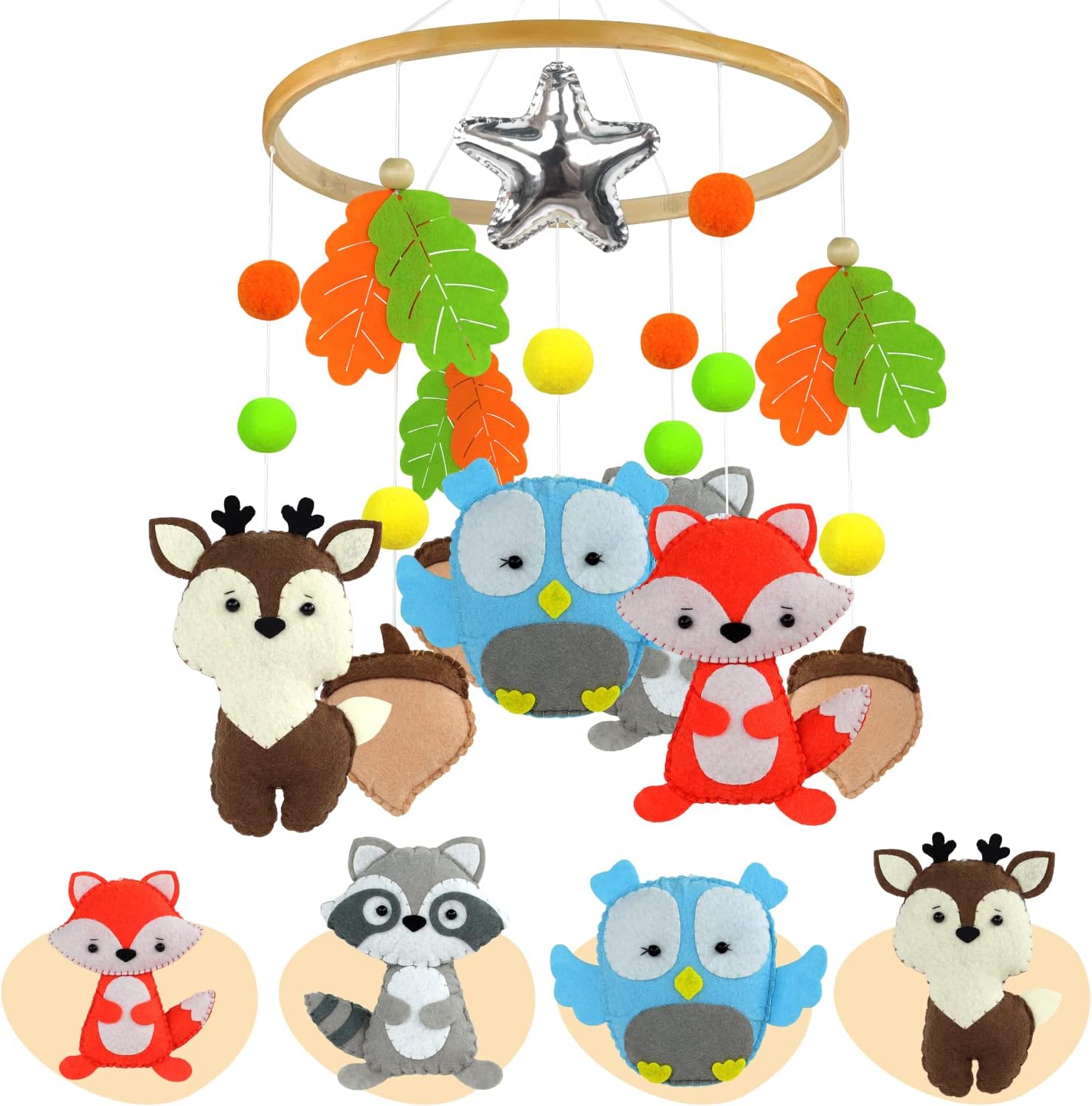 Amazon.com: Baby Musical Crib Mobile with Light and Projector, Mobile ...