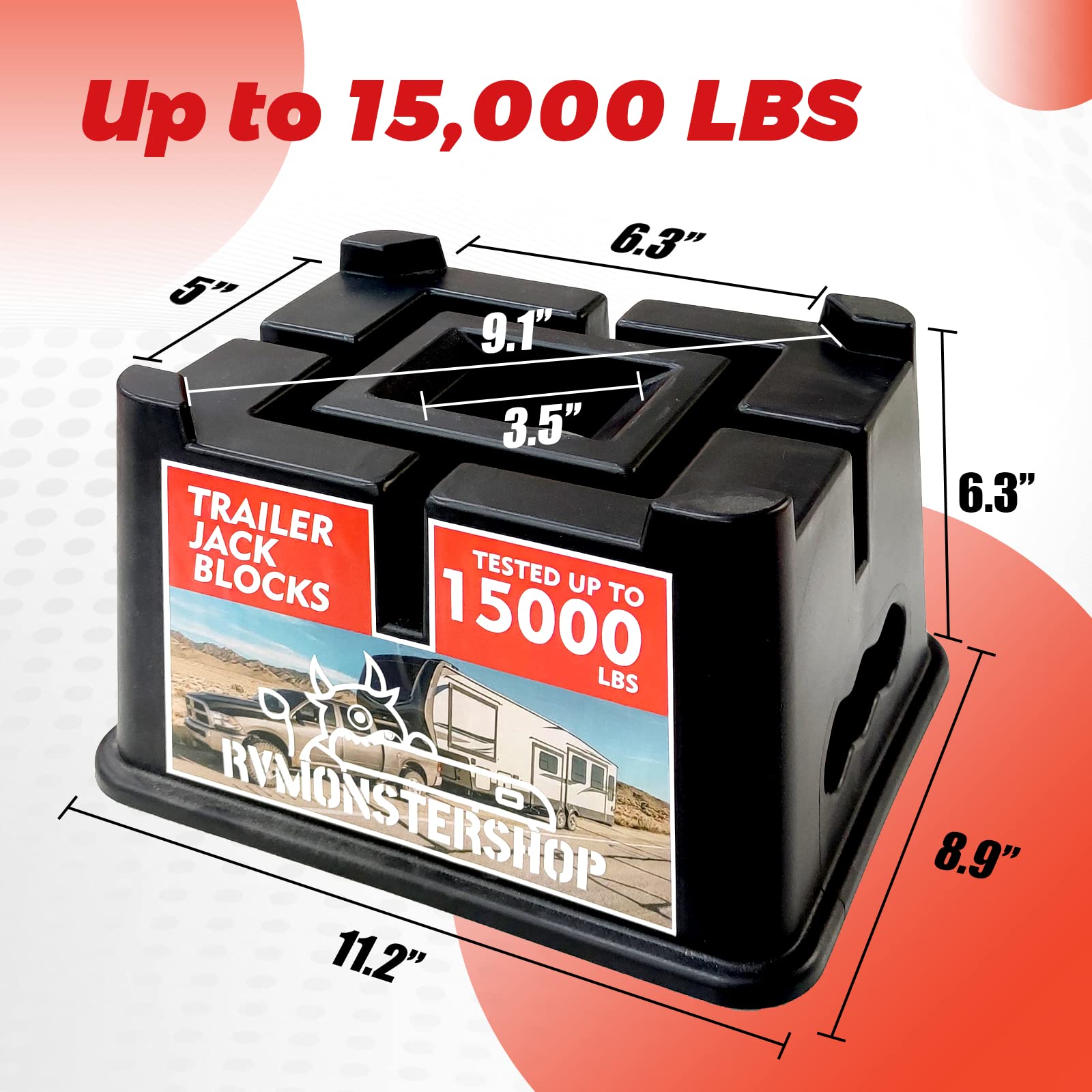 Snapklik.com : Trailer Jack Block4 Packs RV Camper Stabilizer BlocksUp ...