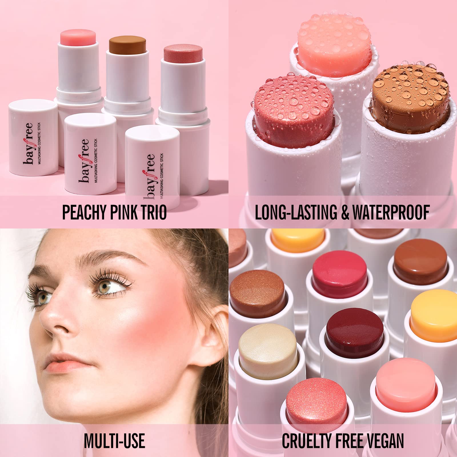 Snapklik.com : Multi Stick Trio Face Makeup, Cream Blush Stick For ...