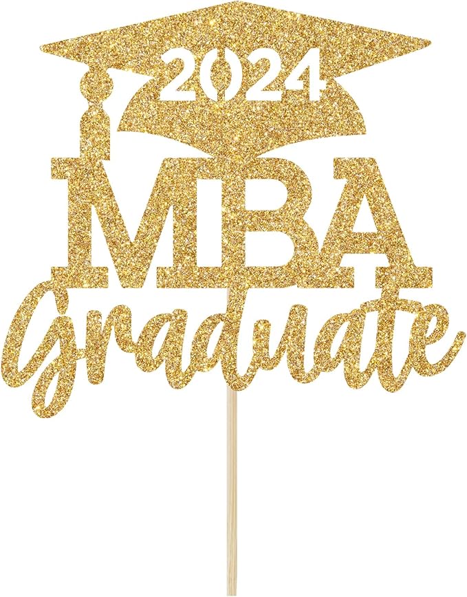 Amazon.com: MBA Graduate Cake Topper, Congrats MBA Decor, Masters ...
