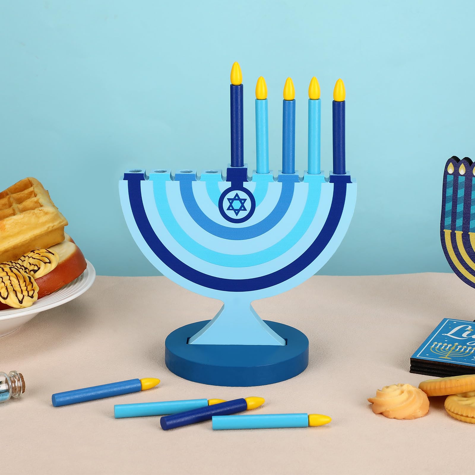 Decoraciones Tradicionales De Hanukkah HANUKKAH Menorah Jewish Lamp
