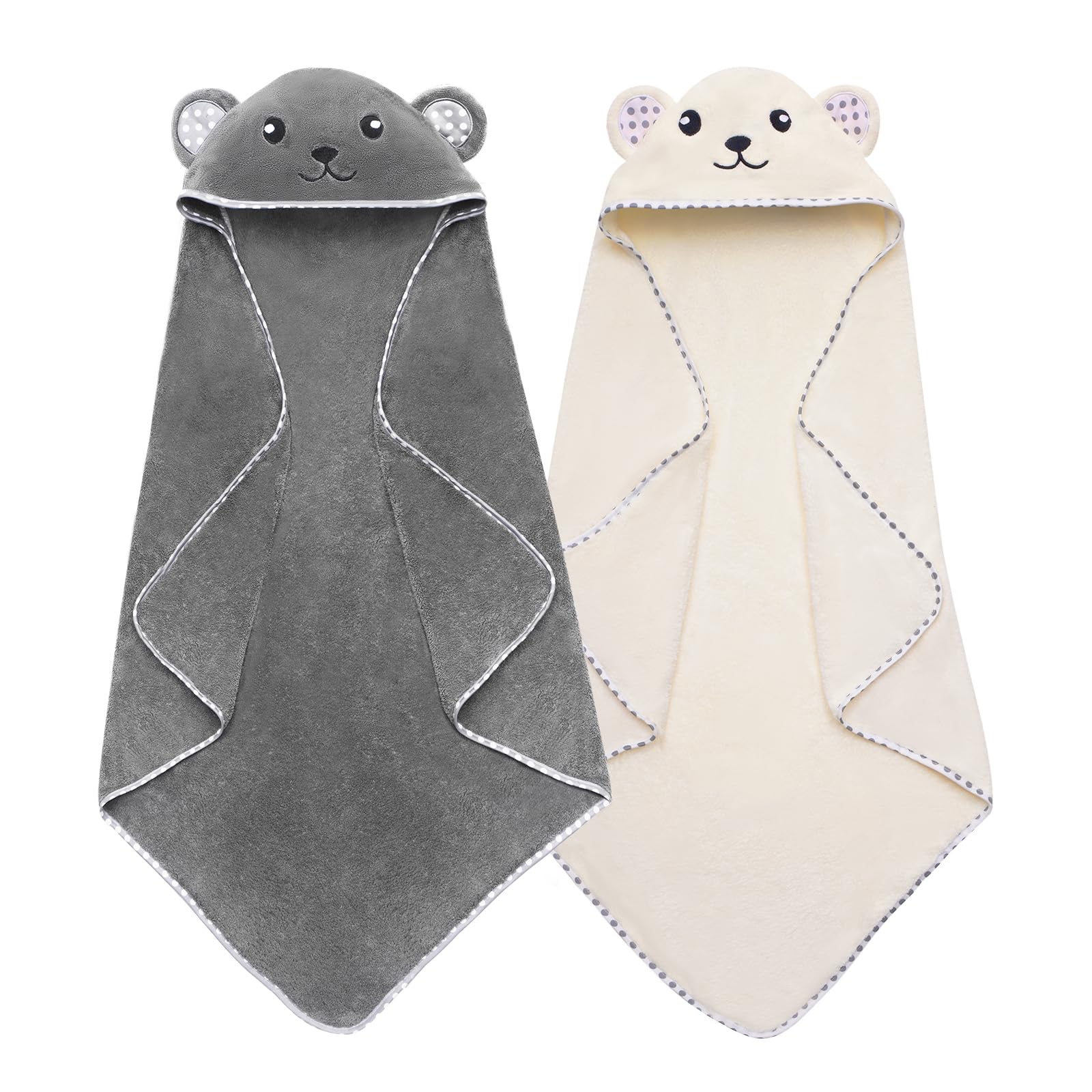 Amazon.com: URSEORY Hooded Baby Towels, 2 Pack Ultra Soft Baby Bath ...