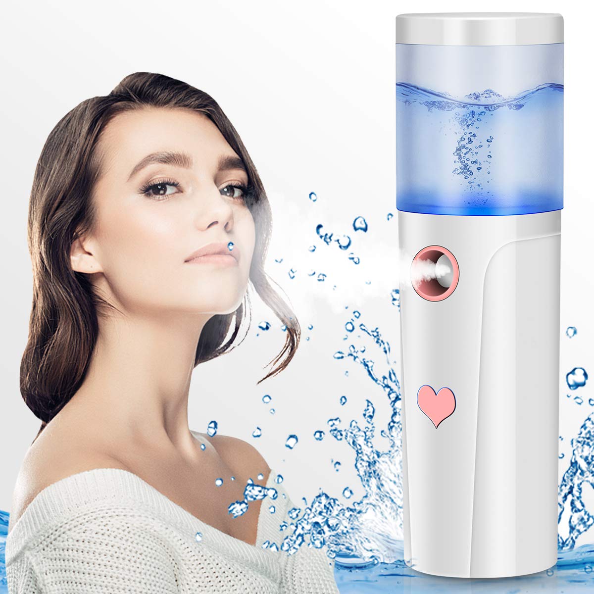 Amazon.com: Nano Facial Mister,Portable Cool Mist Facial Steamer Handy ...