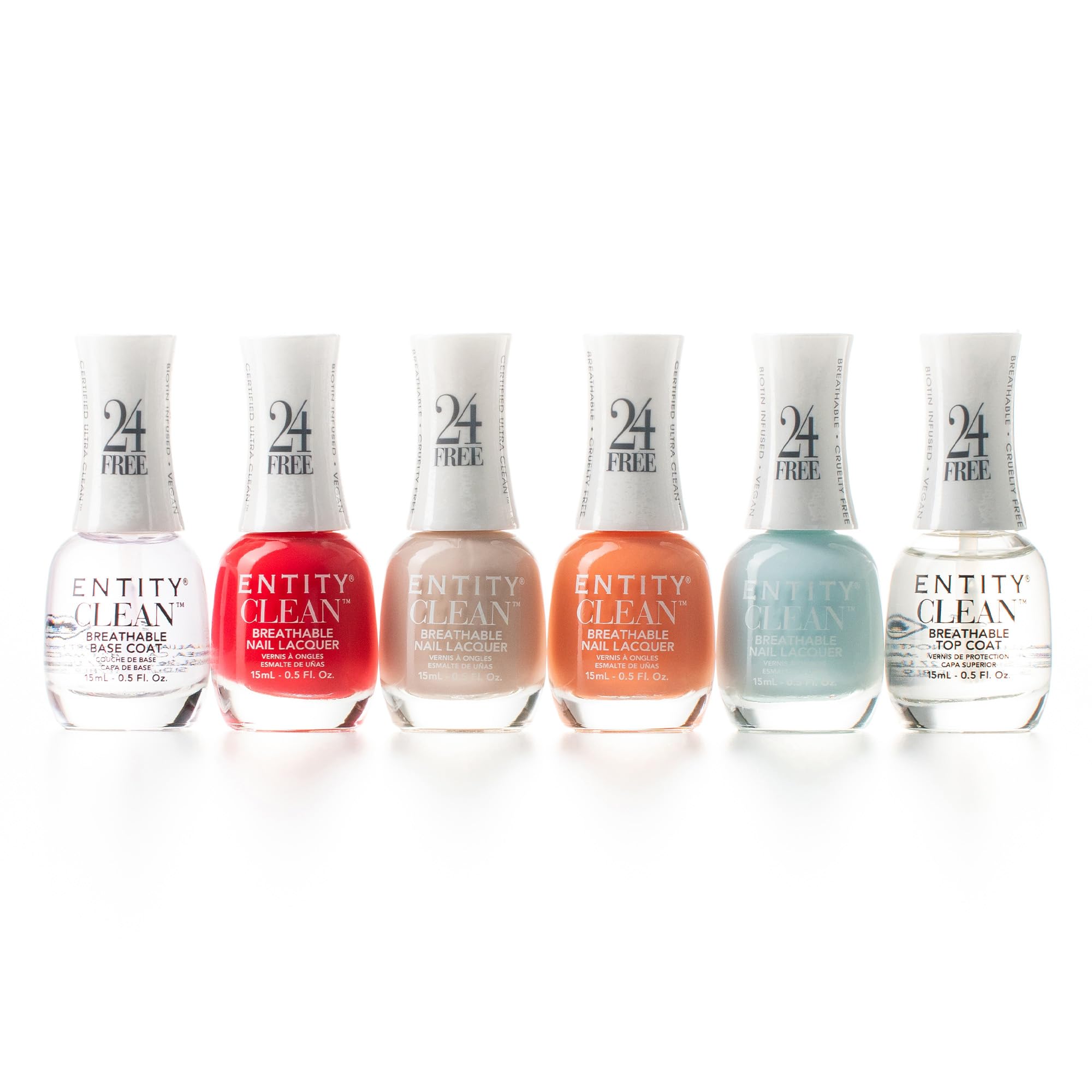 Amazon.com : Entity Clean Nail Lacquer Set, 6 Pack Nail Polish Combo ...