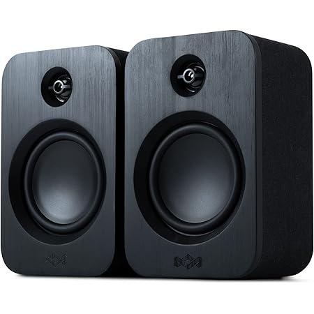 House of Marley Get Together Duo Bluetooth Bookshelf Speakers Black ...