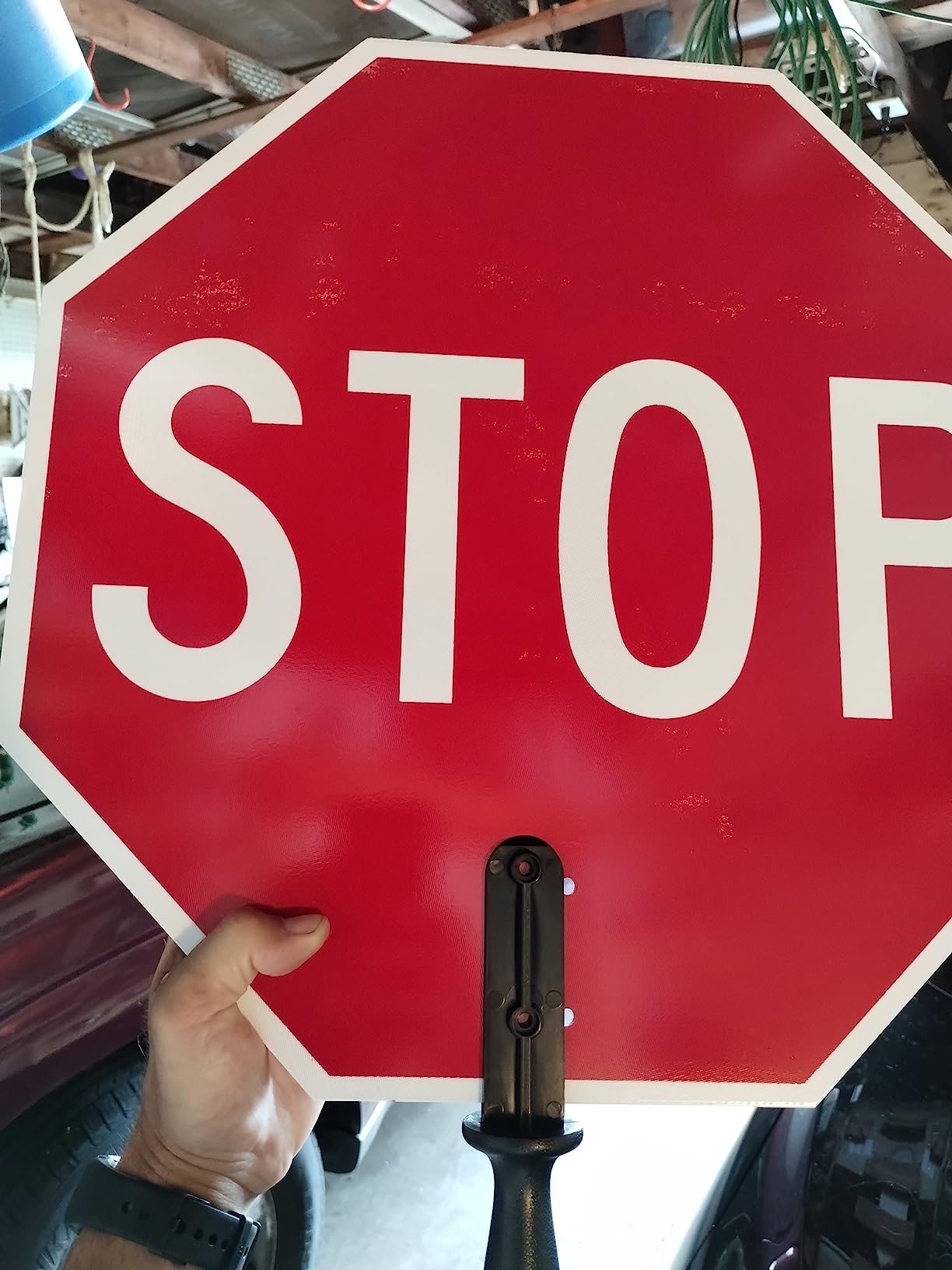 $16/mo - Finance SmartSign 18 x 18 inch Handheld “STOP - STOP” Crossing ...