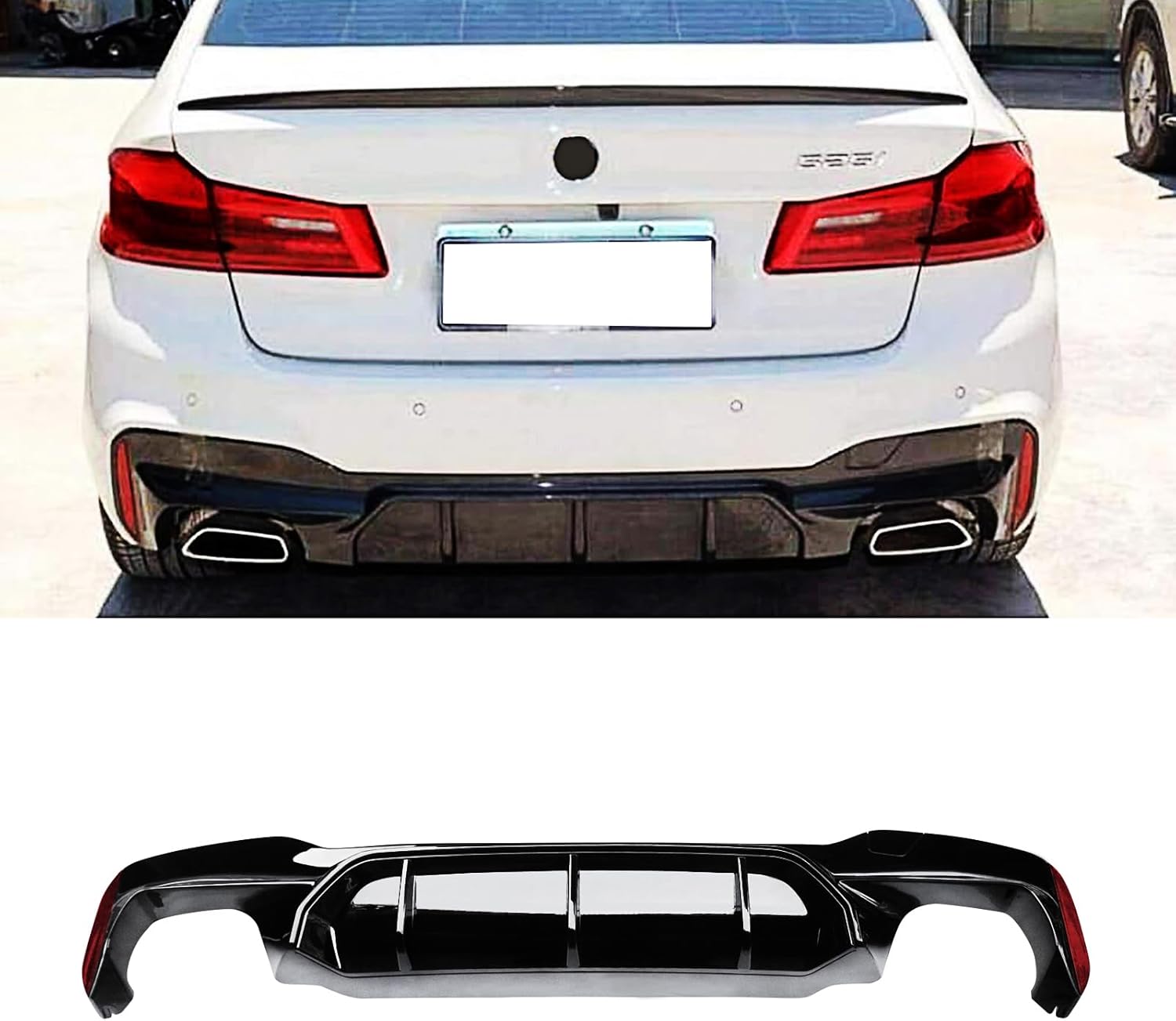 Amazon.com: CHIESMA Rear Diffuser Fit for 2017-2023 BMW G30 Sedan 4 ...
