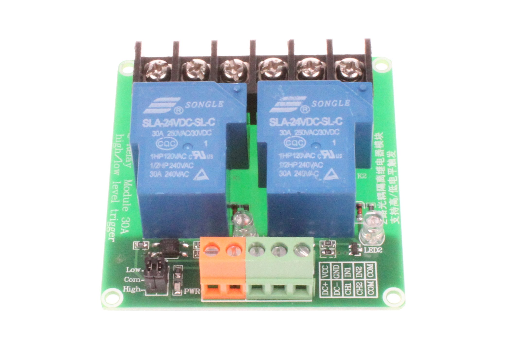 Snapklik.com : NOYITO 30A 2 Channel Relay Module High Low Level Trigger