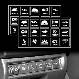 Amazon.com: Novelty Stickers for Car or Truck Unused Buttons, Car Decal ...