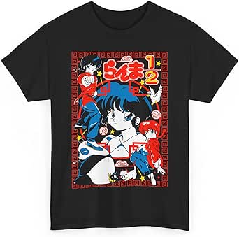 Ranma ½ T-Shirt Anime Merch Casual Short Sleeved T Shirt Unisex Tee ...
