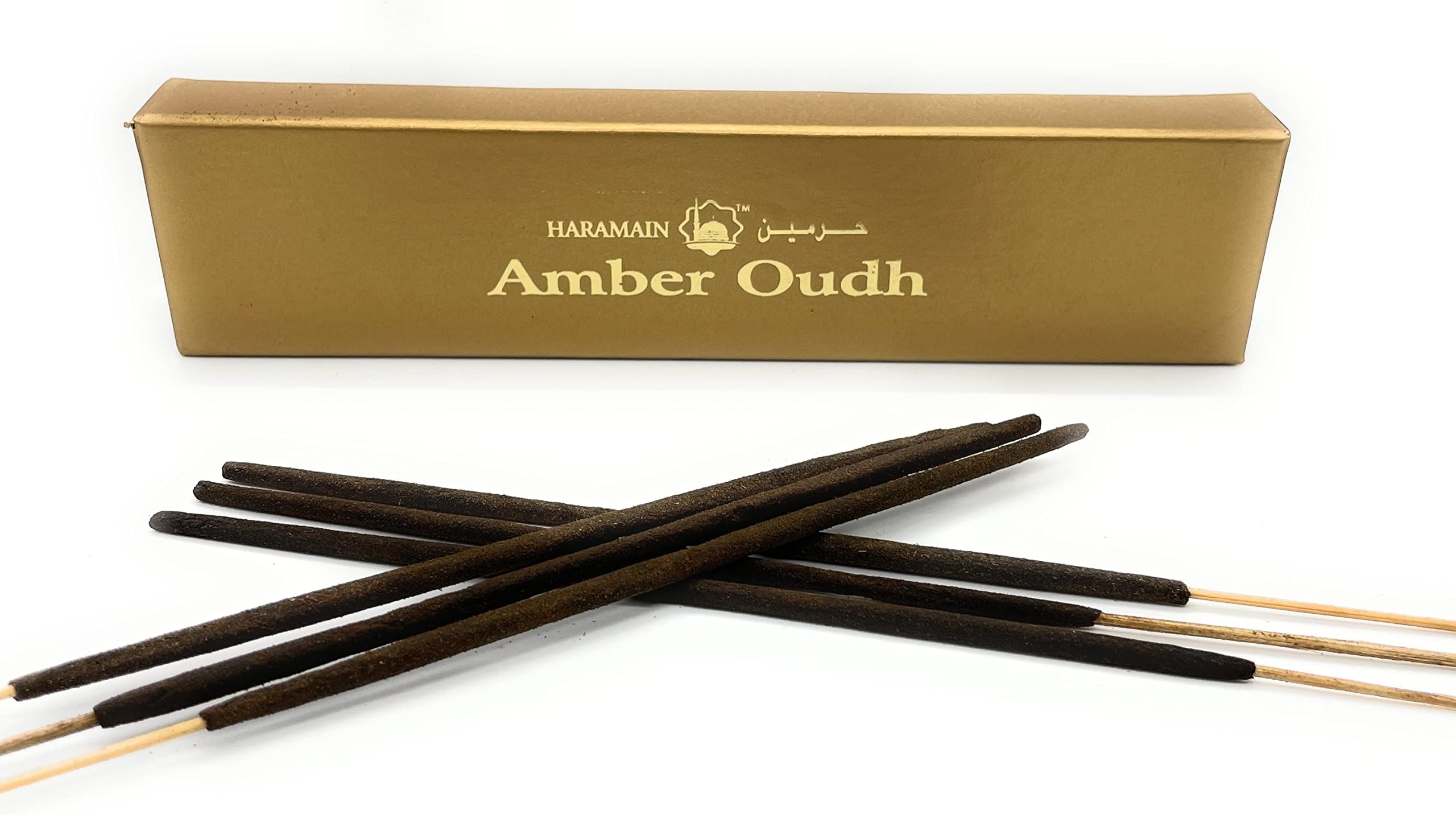Amazon.com: Haramain Amber OUDH - Agarwood Incense Stick - Agarbatti ...