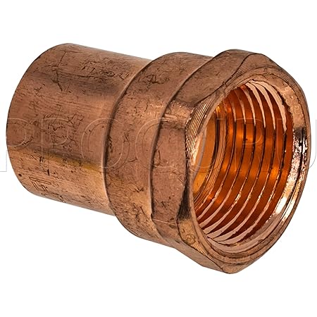 PROCURU 1/2-Inch Copper Female Adapter CxF, Sweat x FNPT, Certified ...