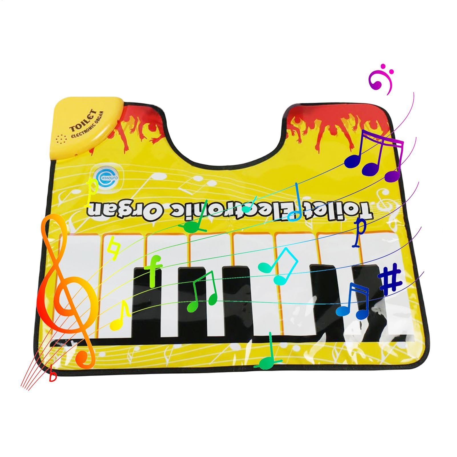 Amazon.com: Toilet Floor Mats, 23.23x18.9in Creative Toe Tapping ...