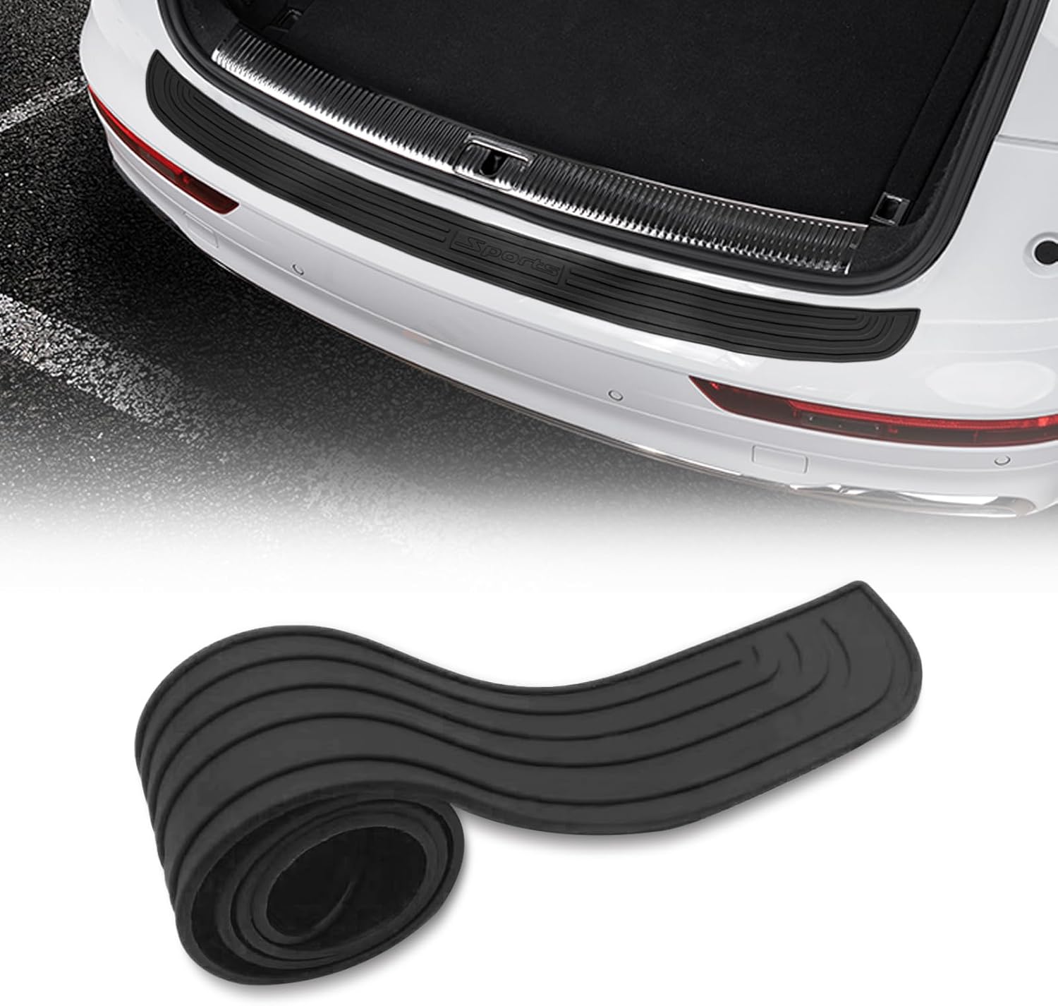 Amazon.com: Car Rear Bumper Protector Guard - 35.1inch x2.75inch Anti ...