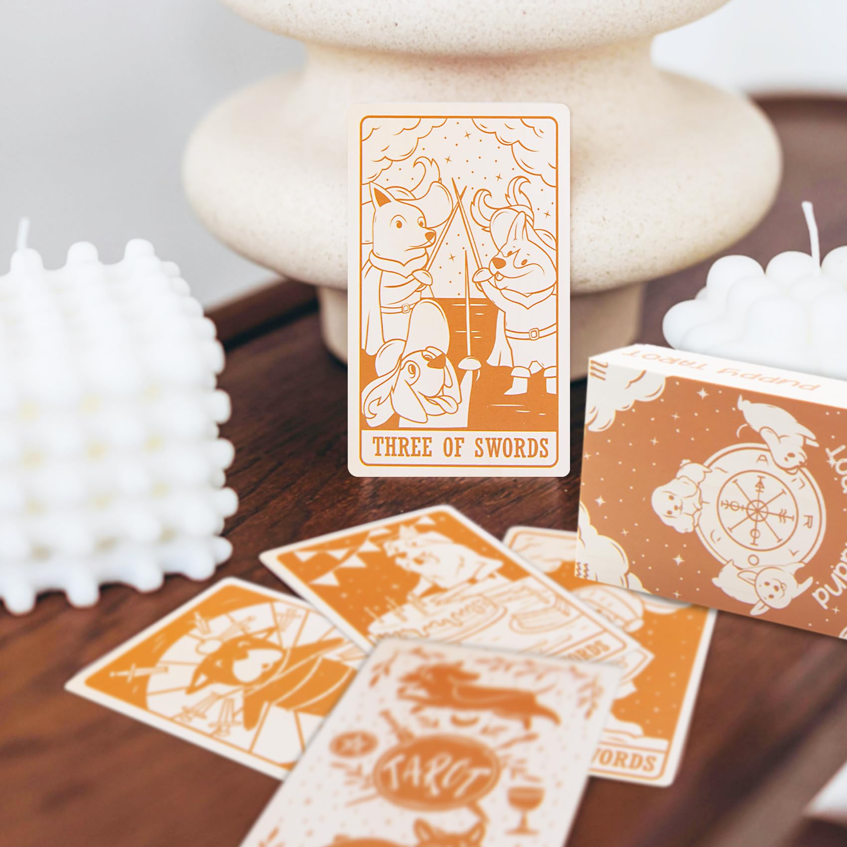 Snapklik.com : Knana Dog Tarot Cards For Beginners Mini Tarot Deck