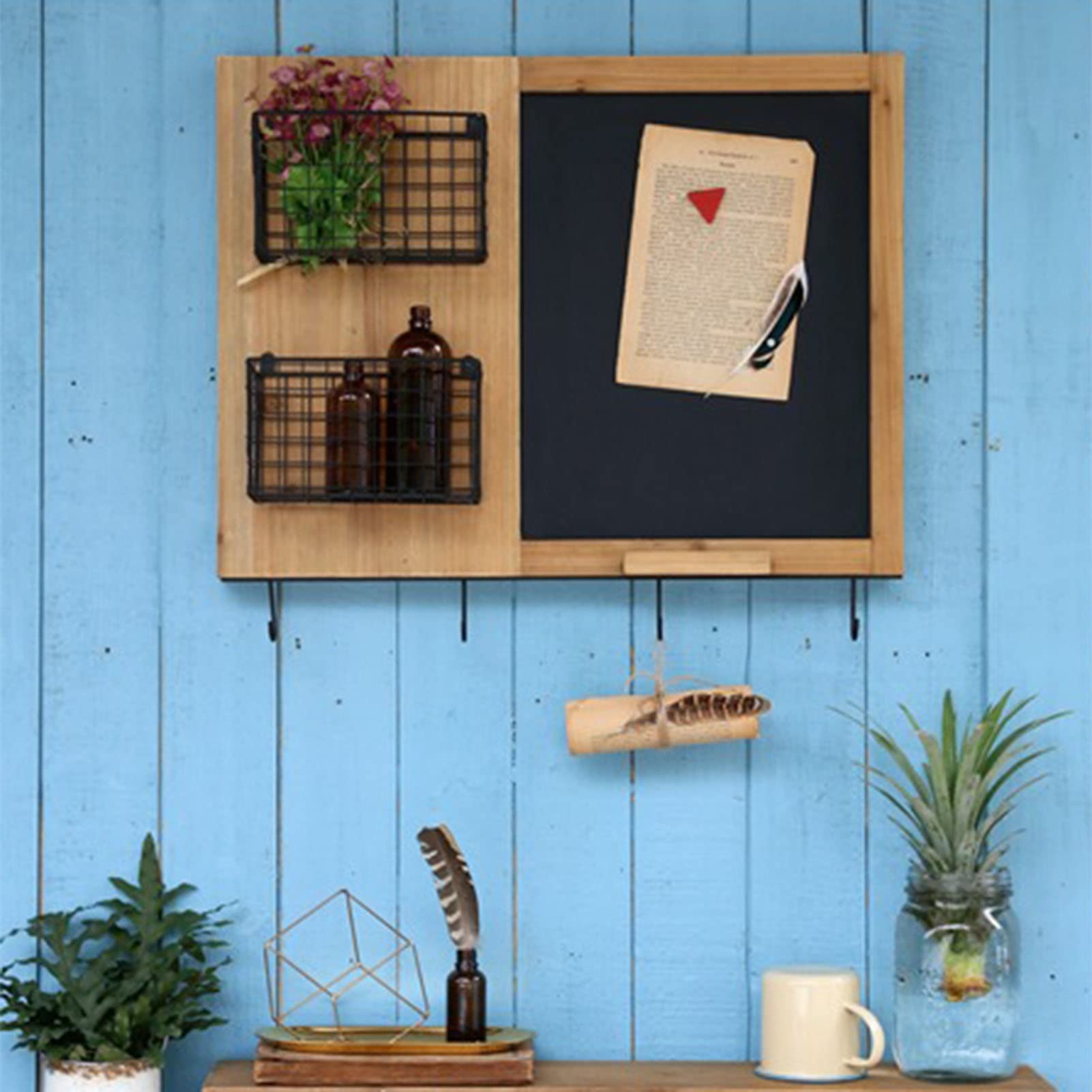 Rustic Decorative Chalk Boards Green Magnetic Chalk Board With Solid