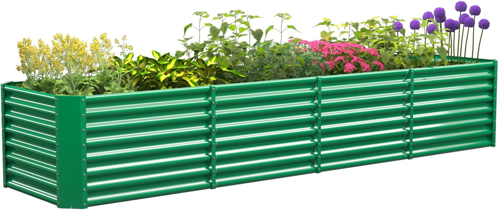Amazon.com: FRIZIONE 10FT(L)×4FT(W)×2FT(H) Raised Garden Bed Outdoor ...