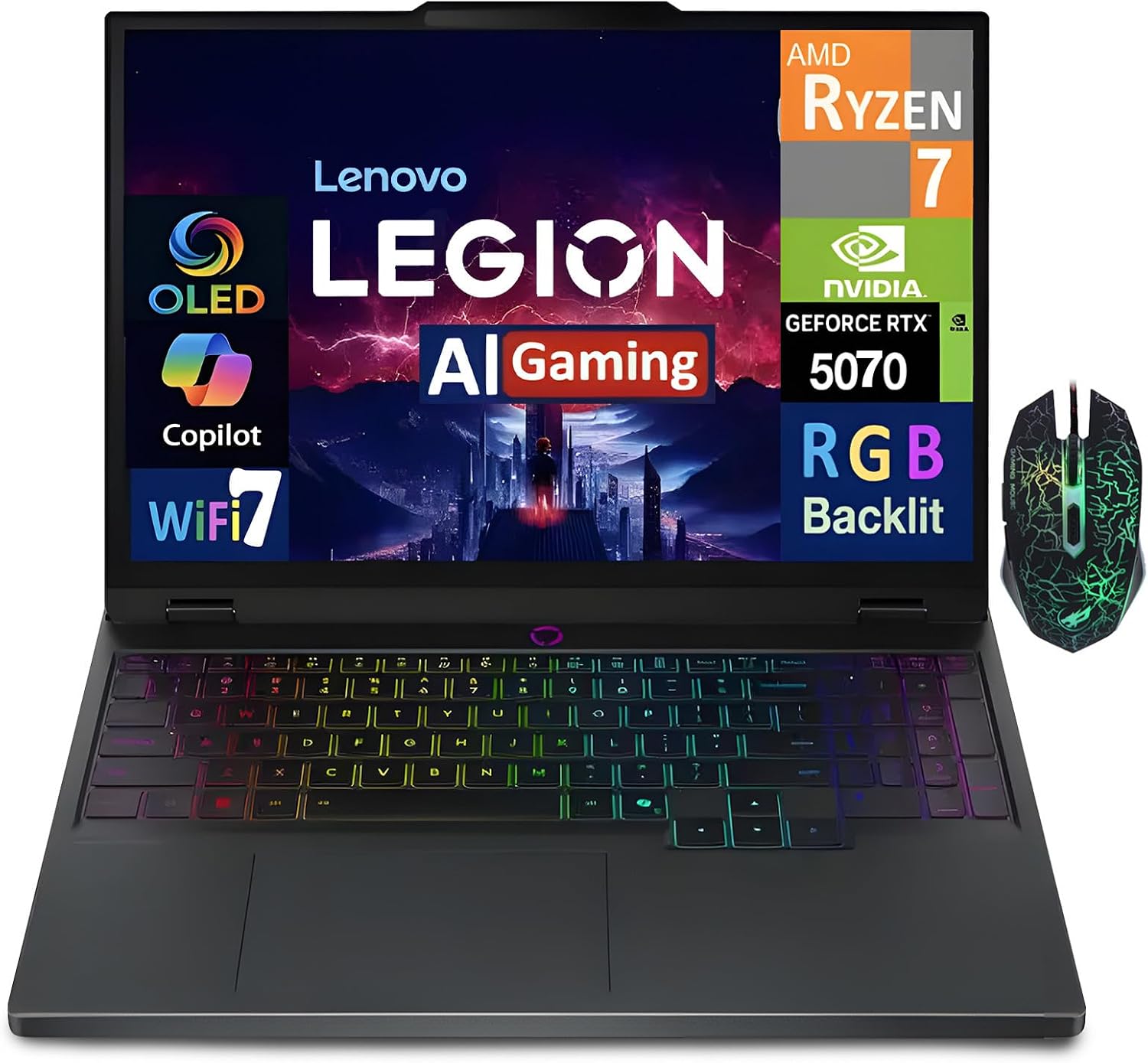 Amazon.com: Lenovo Legion 5 Laptop, 15.1" OLED WQXGA 165HZ Gaming ...