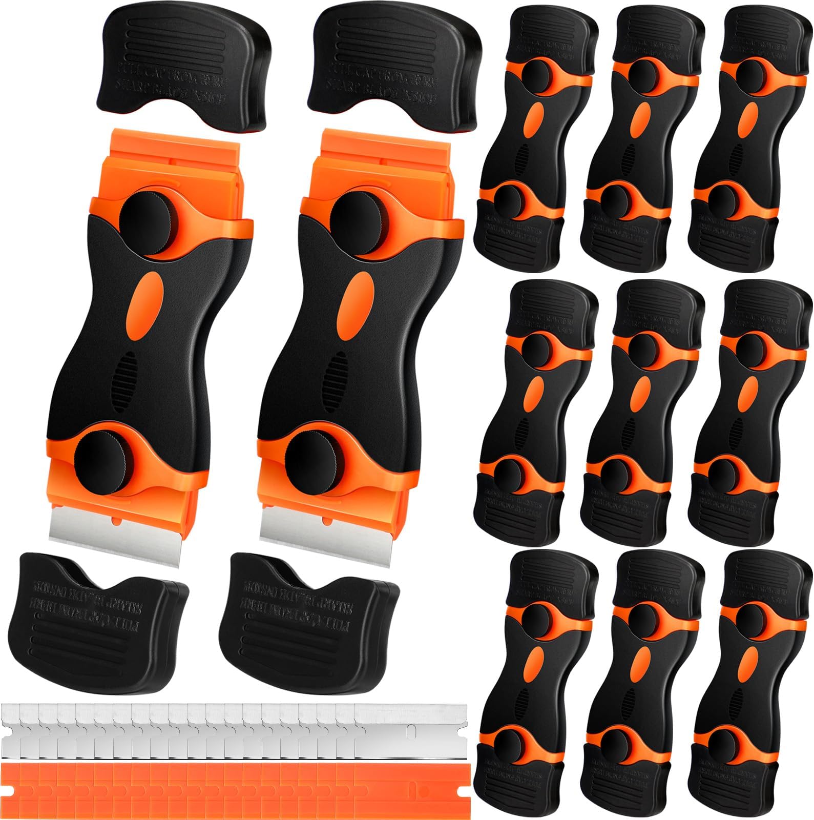 Amazon.com: WILLBOND 72 Pcs Double Razor Blade Scraper Tool Set 12 Pcs ...