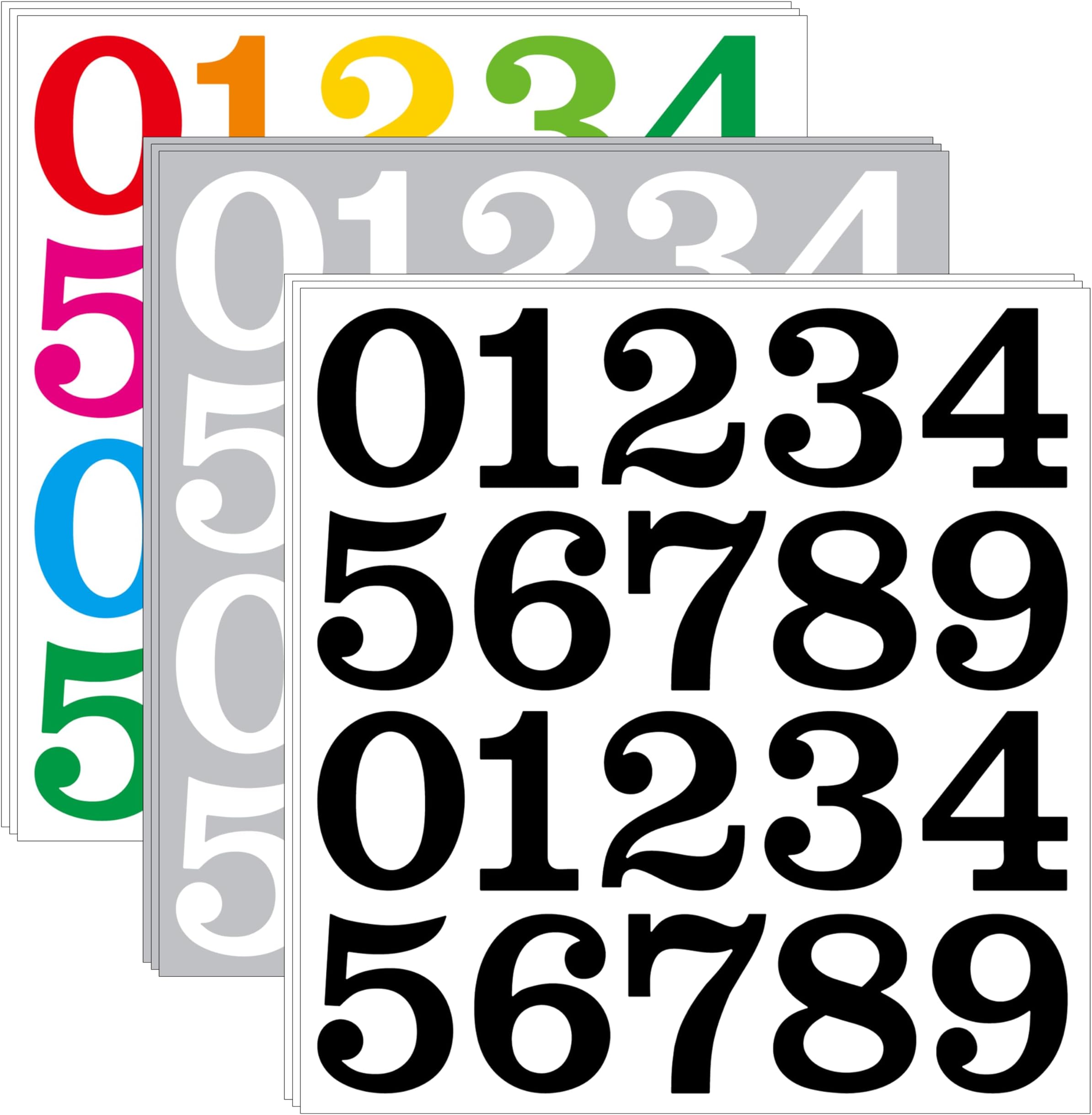 Amazon.com: 180 Pieces 2" Number Stickers, Self-Stick Small Number ...