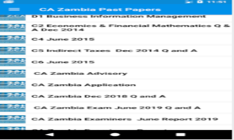 C A Zambia Past Papers - App on Amazon Appstore