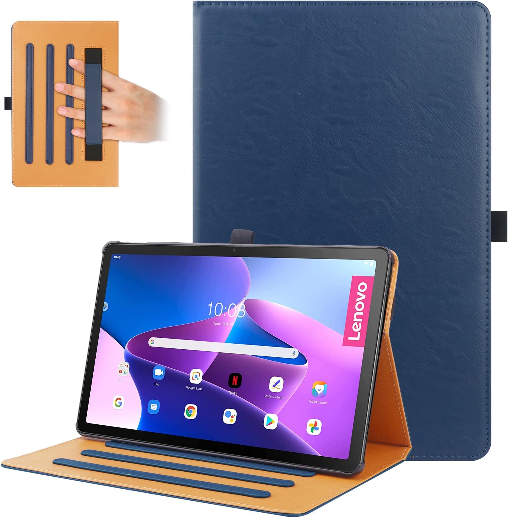 DETUOSI Funda para Lenovo Tab M10 (3rd Gen) TB-328F 10.1 Pulgadas,Funda Delgada de Piel de Tres ...