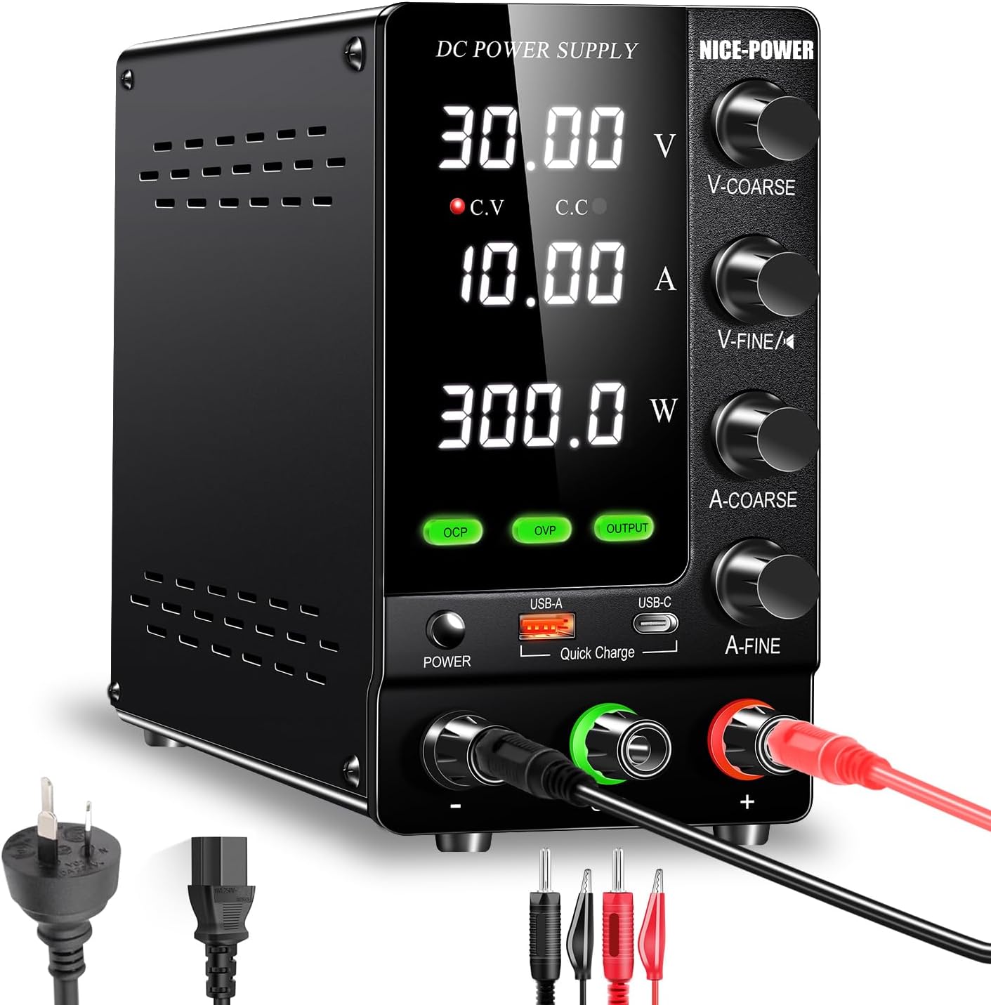 RUZIZAO DC Power Supply Variable, Adjustable Regulated DC Bench Power ...