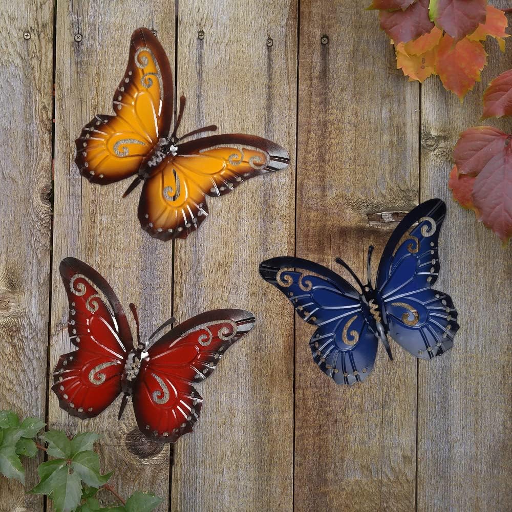 Tsilin 4 Pcs Metal Hummingbird Wall Decor Art, Colorful Birds Sculpture ...