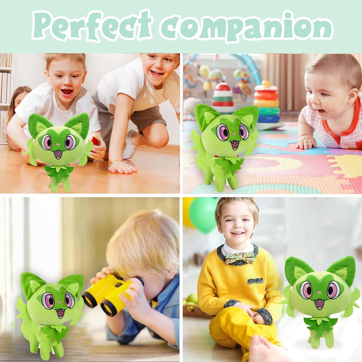 Buy Sprigatito Plush, 9.8” Green Anime Cat Plush Toy, Cute Plushies ...
