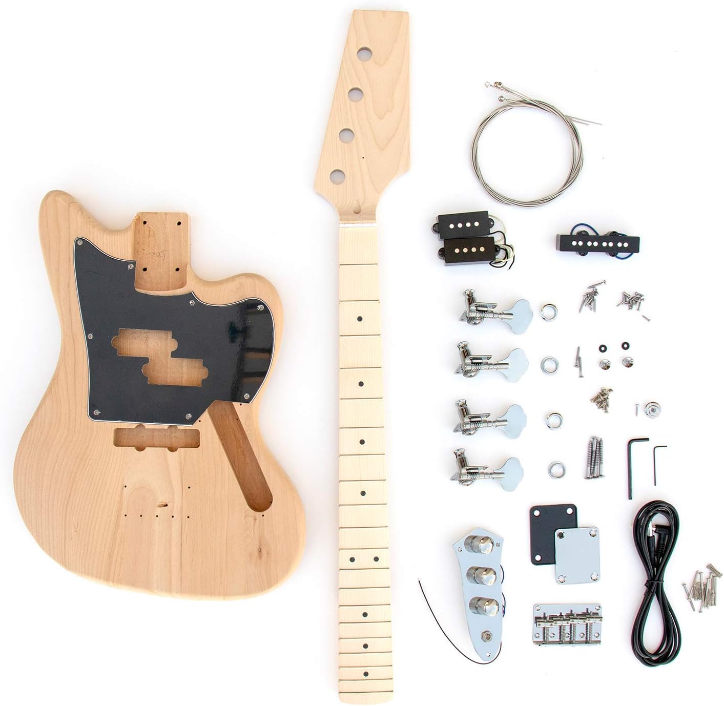 Amazon.com: PJ Short Scale Style Build Your Own Bass Guitar Kit ...