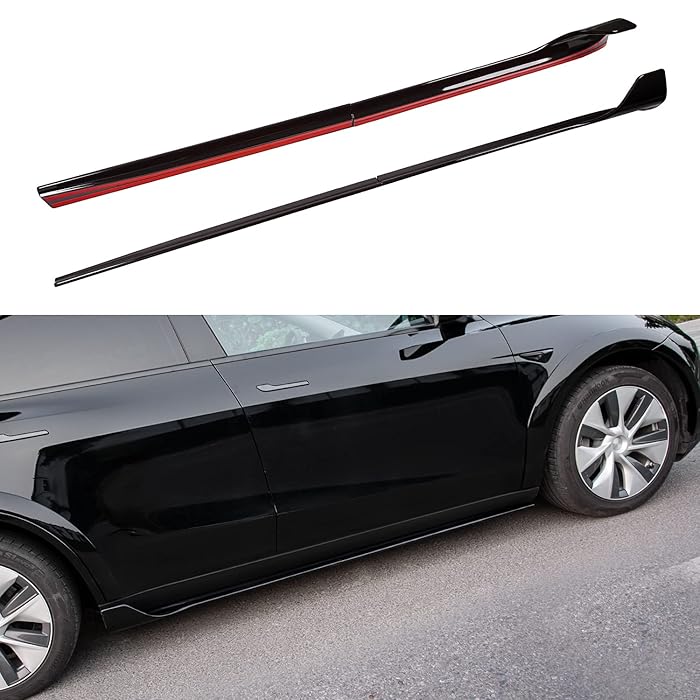 Buy powoq Fit Tesla Model Y Side Skirts Styling Sports Body Kits Rocker ...