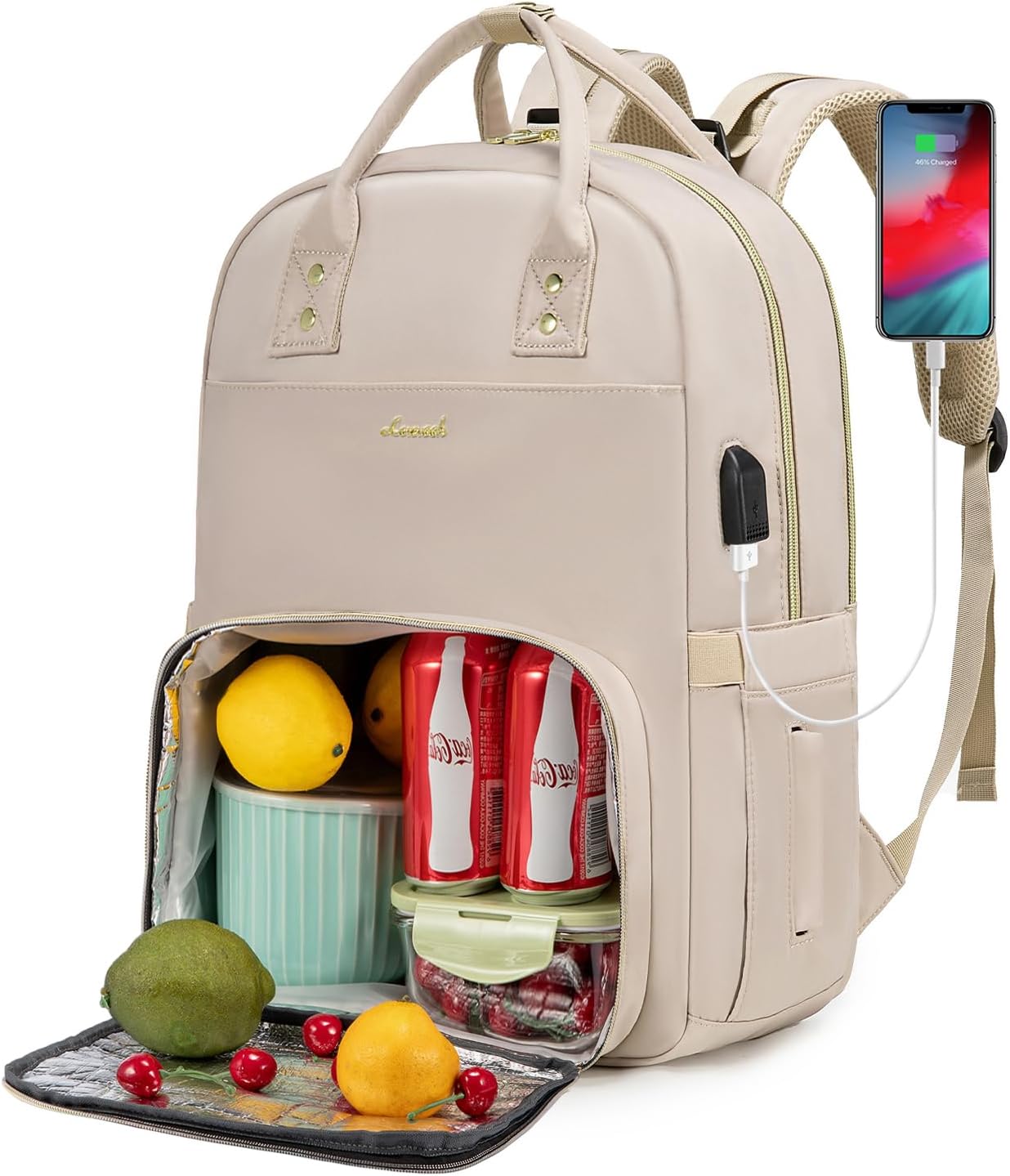 Amazon.com: LOVEVOOK Lunch Backpack Insulated Cooler Backpack ...