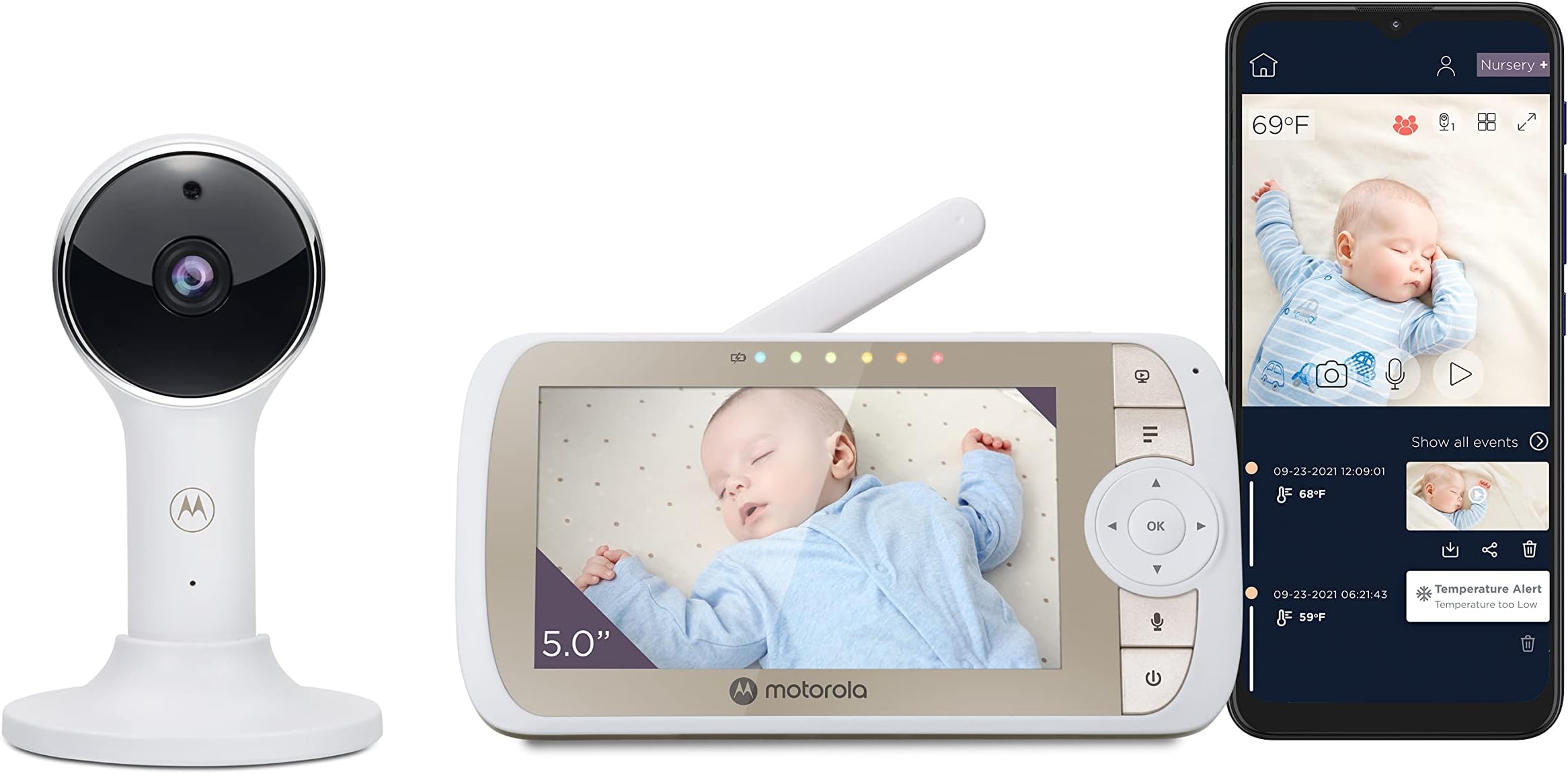 Motorola Baby Monitor VM65 - Monitor de bebé con vídeo WiFi de 5 ...