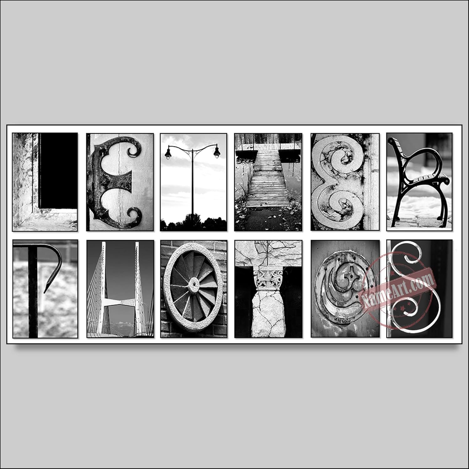 Amazon.com: Letter Art Individual Alphabet Photos. Pictures of Letters ...