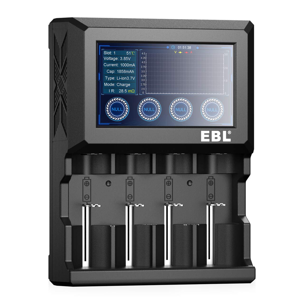 Ebl Universal Battery Charger With Lcd Touching Screen Discharge Test ...