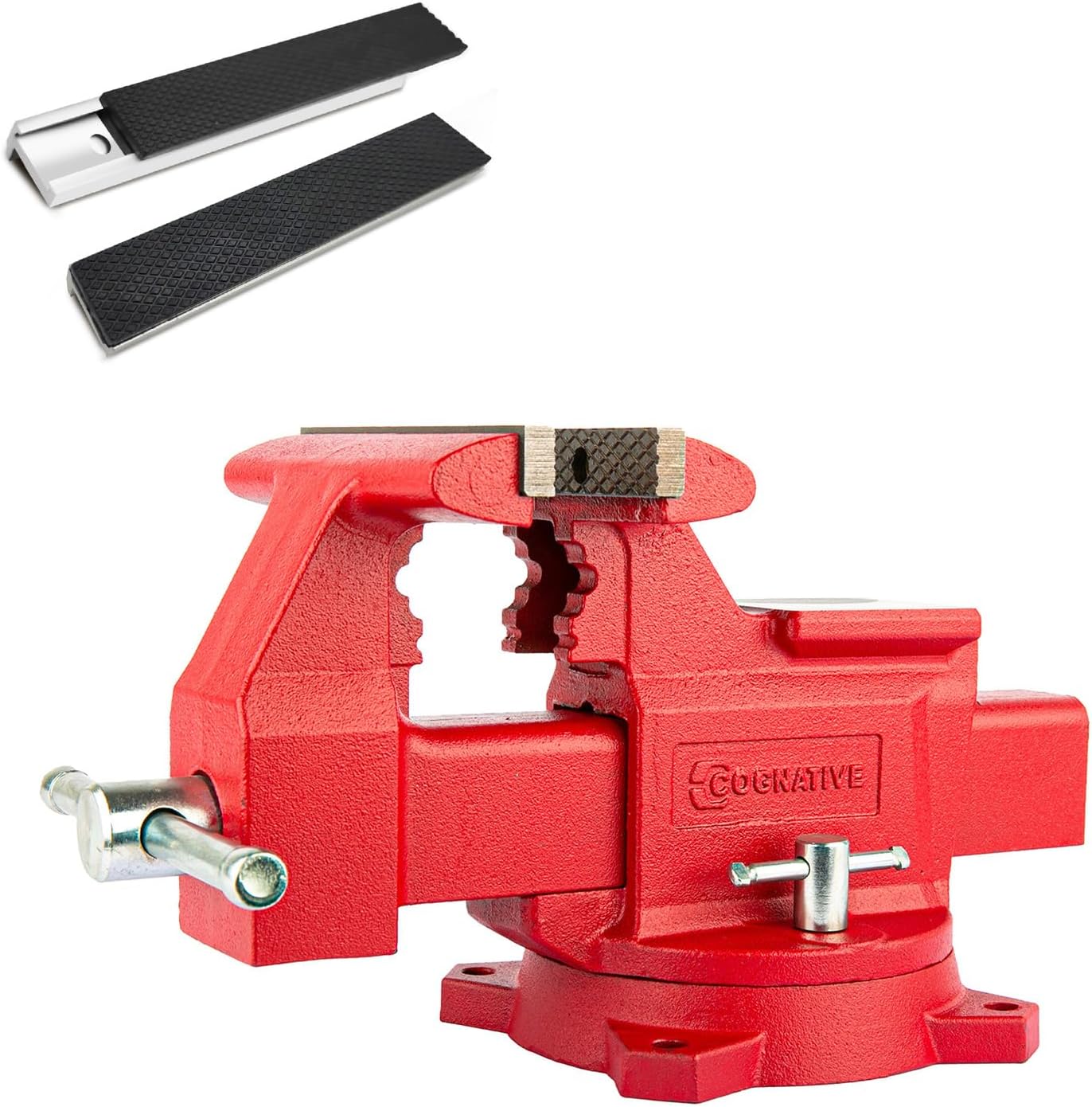 COGNATIVE 6.5" Heavy-Duty Ductile Iron Bench Vise 360° Swivel Bench ...