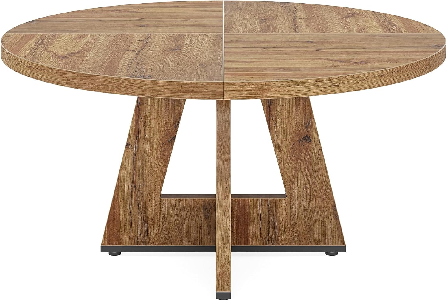 Amazon.com - LITTLE TREE 47 Inch Round Dining Table for 4, Kitchen ...
