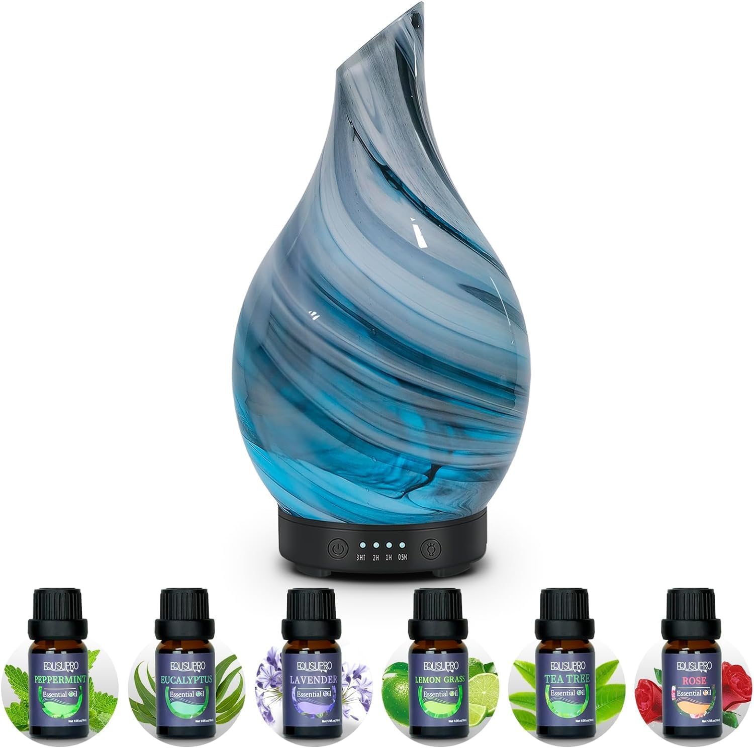 Amazon.com: Oil Diffuser & Essential Oils Set - Aromatherapy Diffuser ...