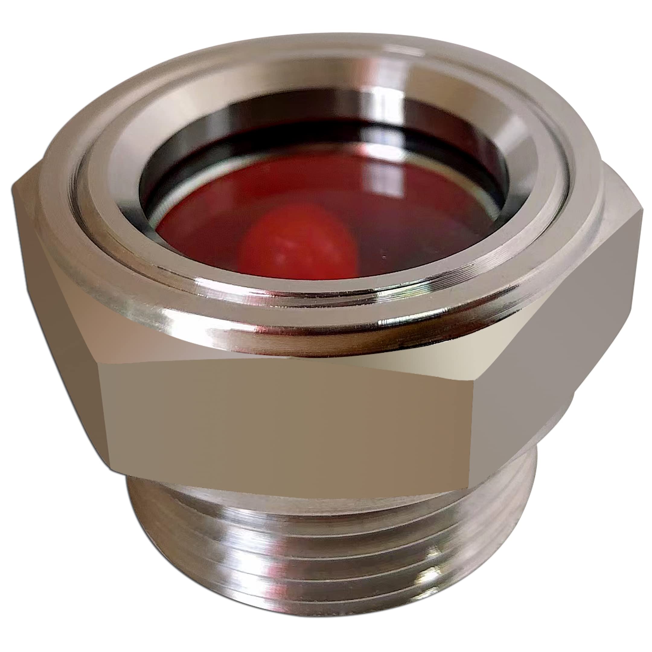 1/2inch Stainless Steel Oil Sight Glass-1pcs 1/2'' NPT Male Hex Head ...