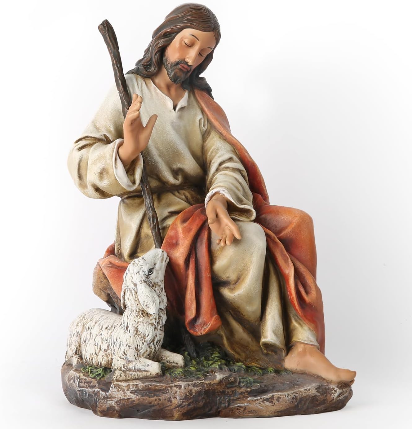 Amazon.com: BC Catholic The Good Shepherd Statue, Jesus Christ with ...