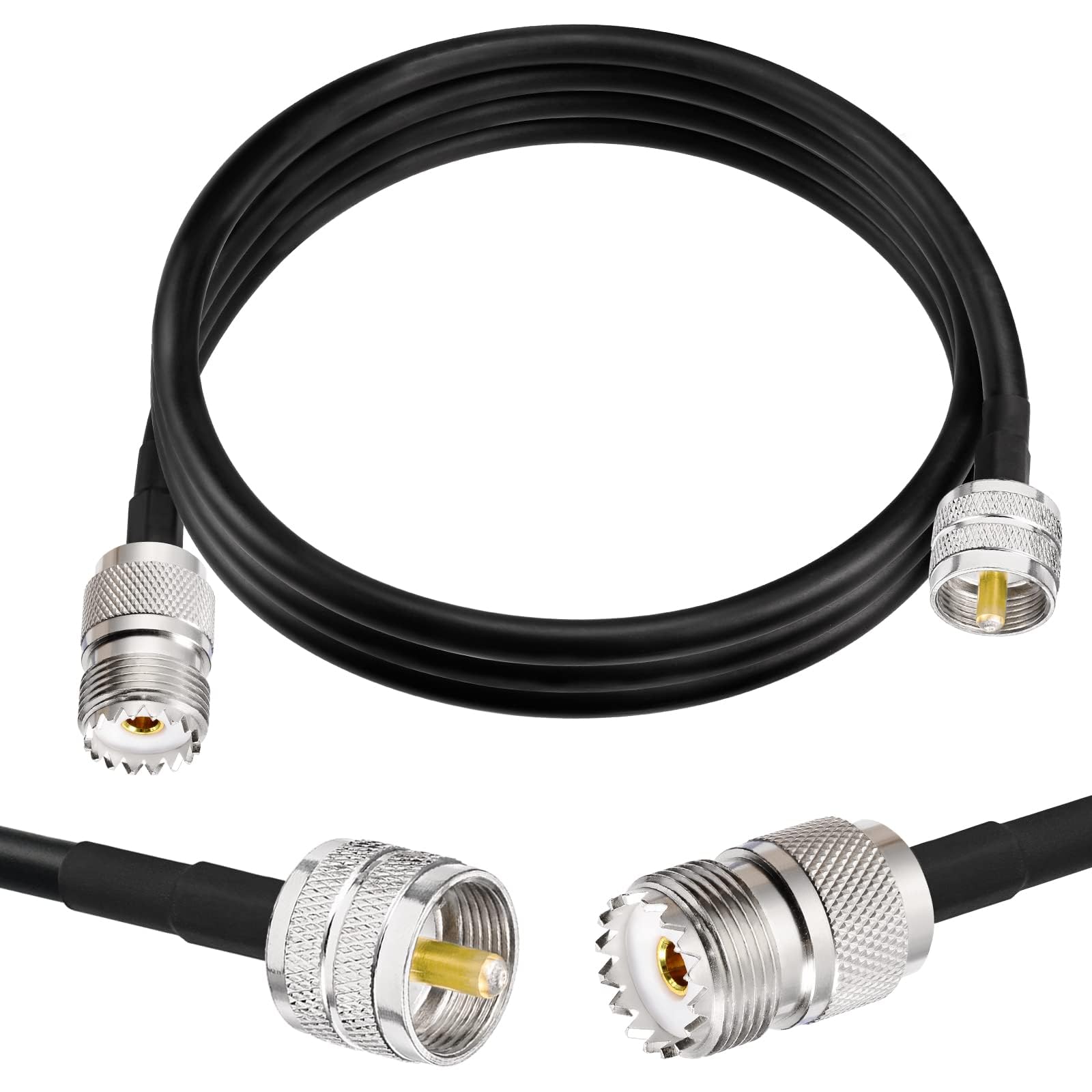 Snapklik.com : PL-259 UHF CB Coax Cable 10ft CB Antenna Cable RG8X ...