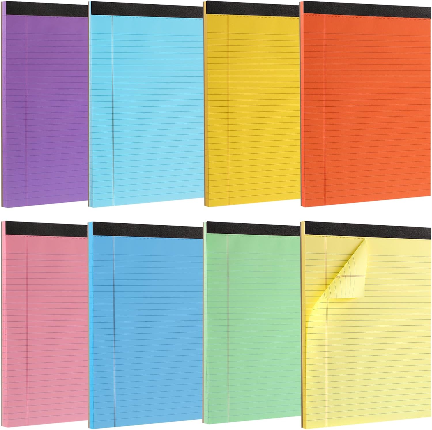 Amazon.com : Thboxes 8 Pack Colored Legal Pads, Totally 400 Sheets ...