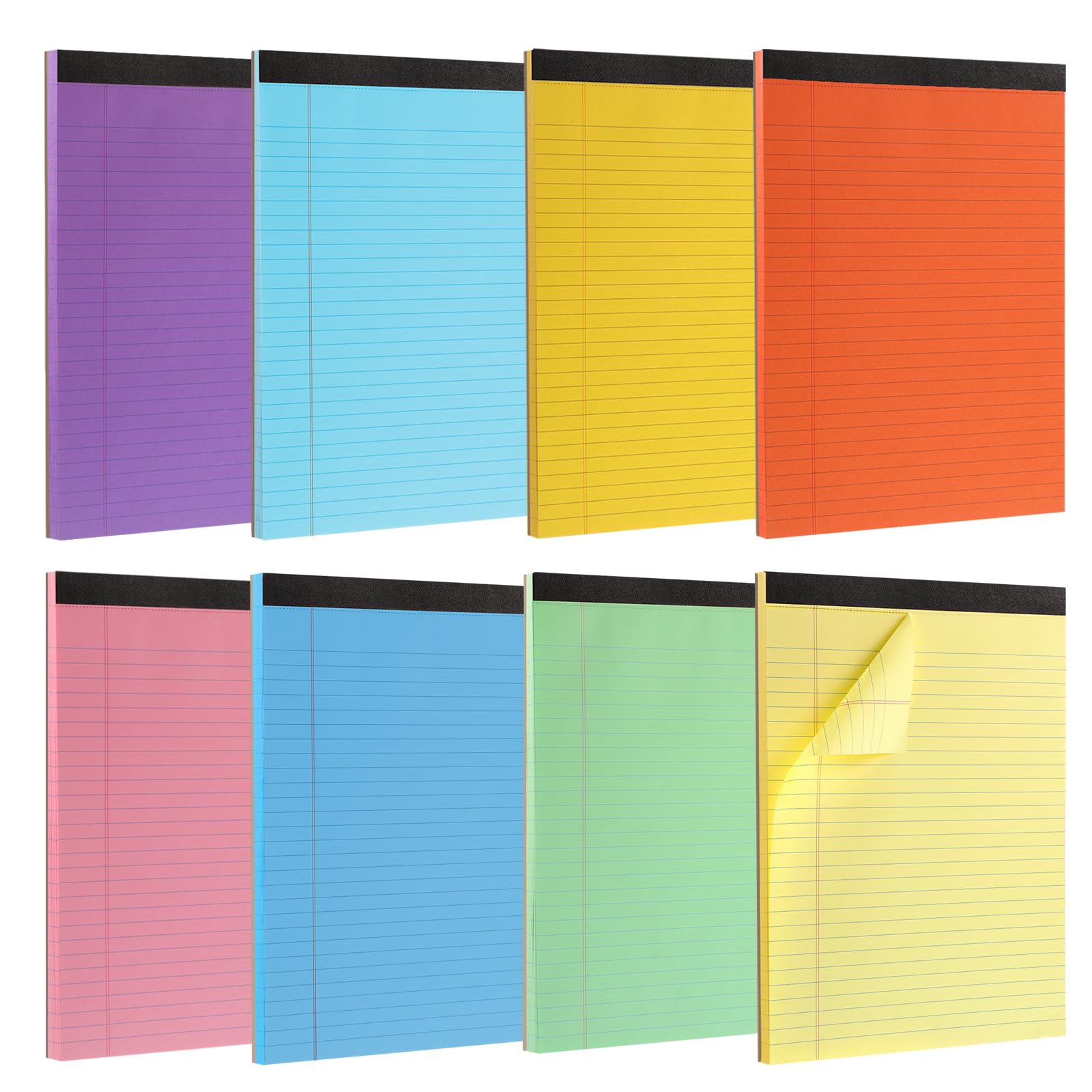 Amazon.com : Thboxes 8 Pack Colored Legal Pads, Totally 400 Sheets ...