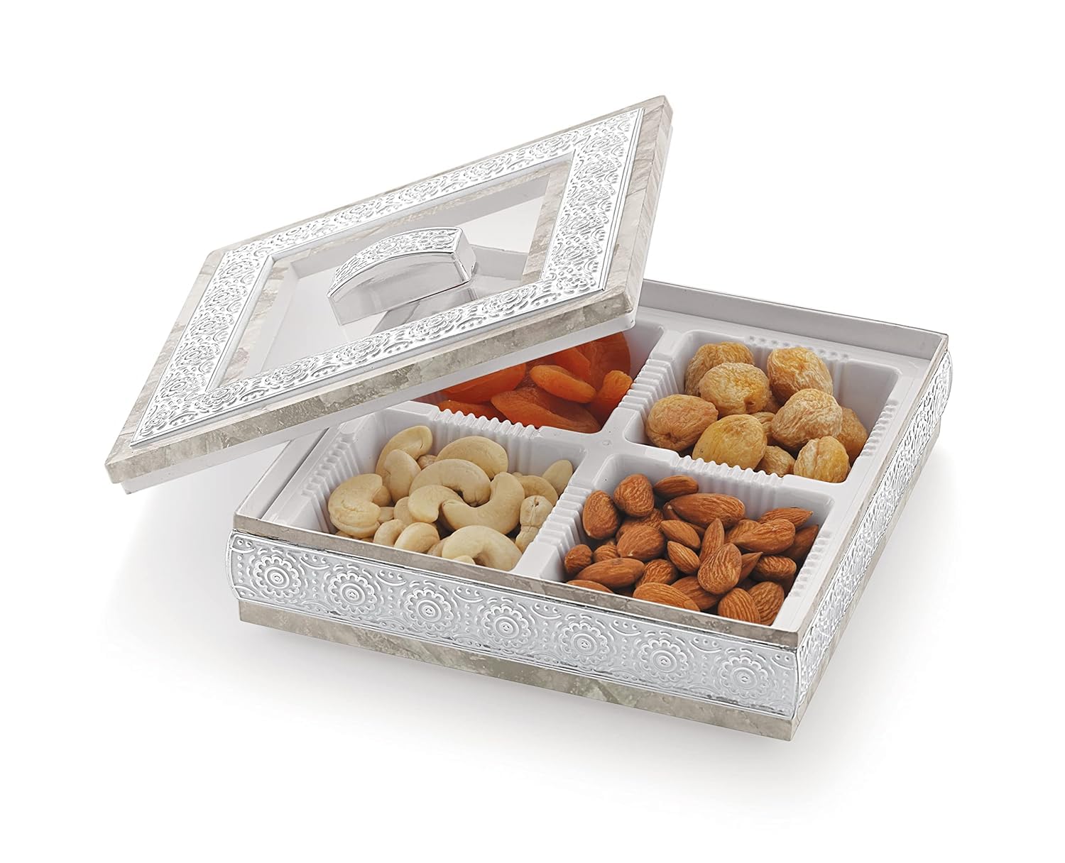 Upheavel Plastic Dry Fruit Set Box with Lid Dry Fruit Box Mukhwas Box ...
